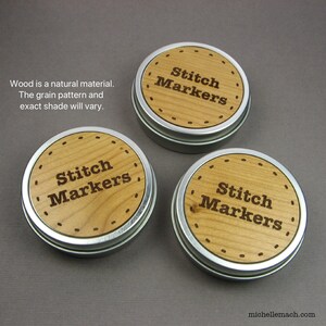 Stitch Marker Container for Knitter Tin and Wood Storage for - Etsy