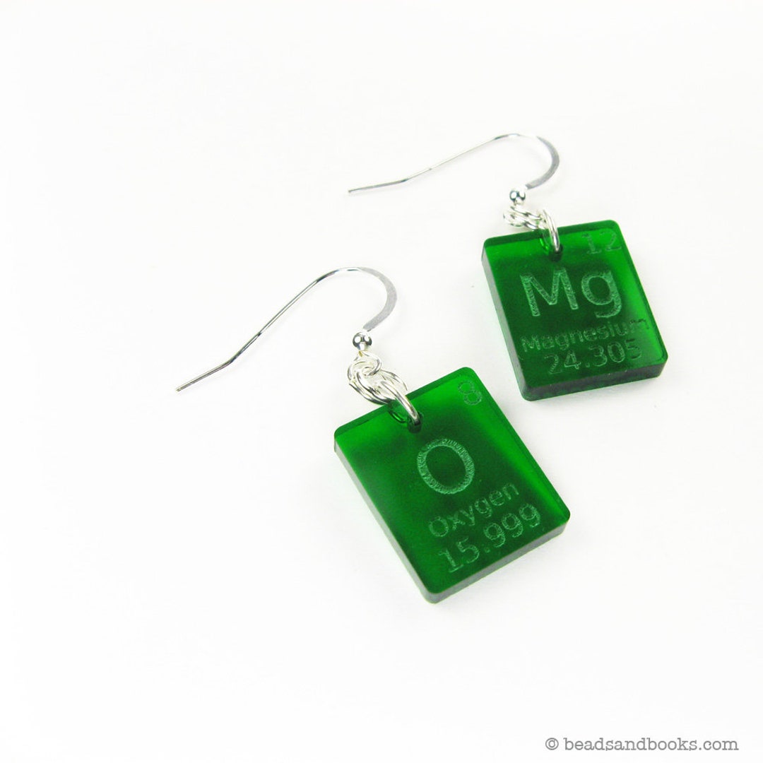 OMG Earrings - Scientific Jewelry With Periodic Table Elements - Gift ...