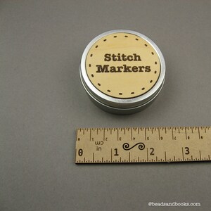 Stitch Marker Container for Knitter Tin and Wood Storage for - Etsy