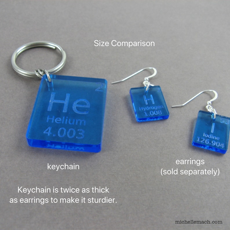 One Element Keychain for Scientist - Periodic Table Gift - Etsy
