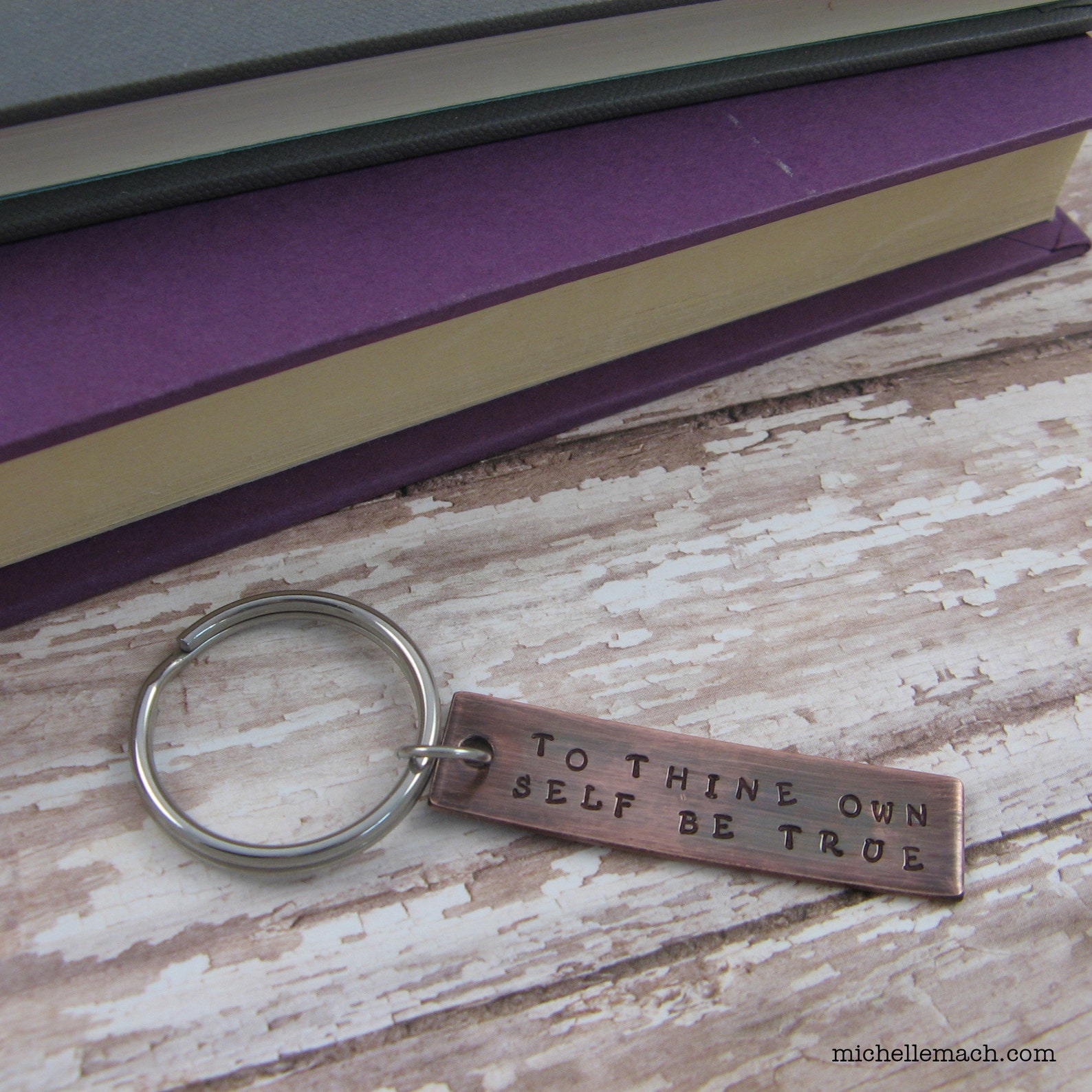 Shakespeare Quote Keychain to Thine Own Self Be True | Etsy