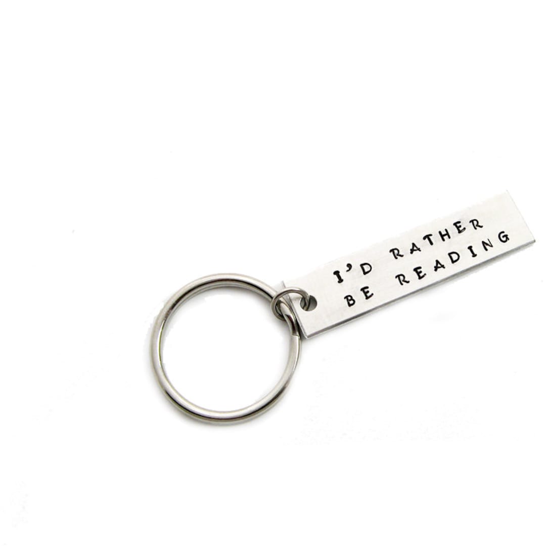 Rather Be Reading Keychain Gift for Bibliophile Reader - Etsy