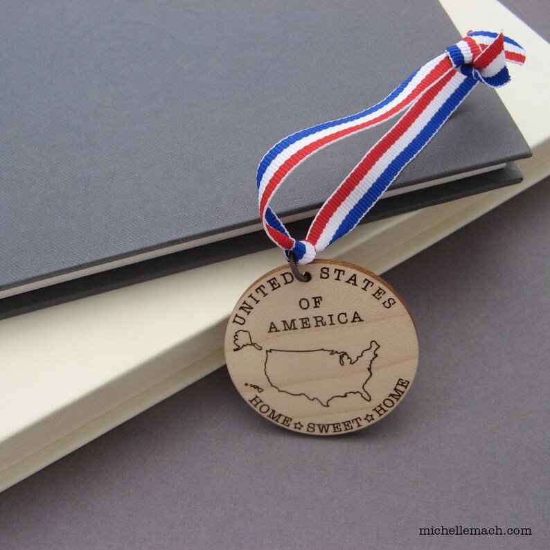 Citizenship Gift America Ornament For New United States | Etsy