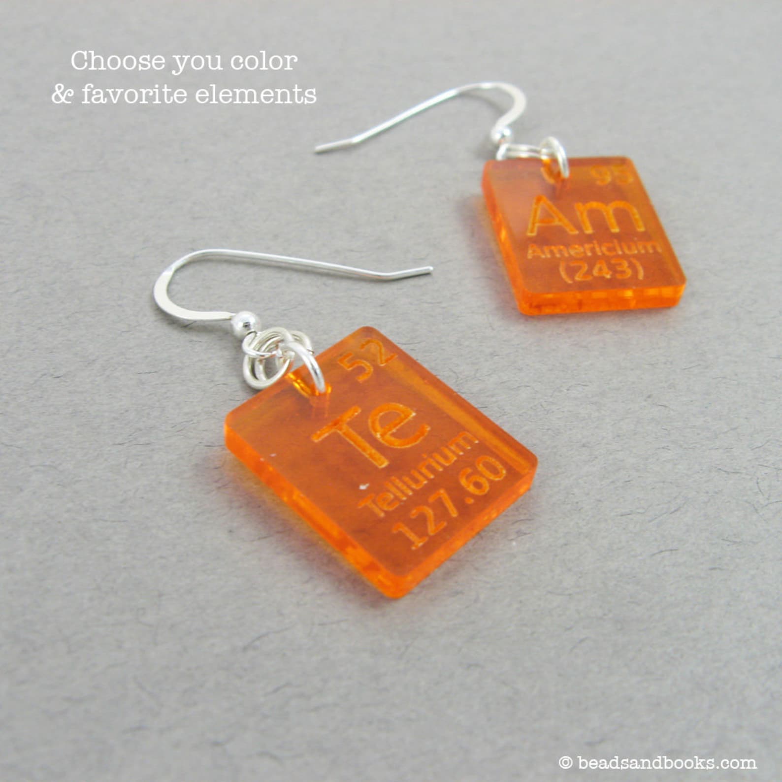 Periodic Table Earrings Science Jewelry With Atomic Elements | Etsy