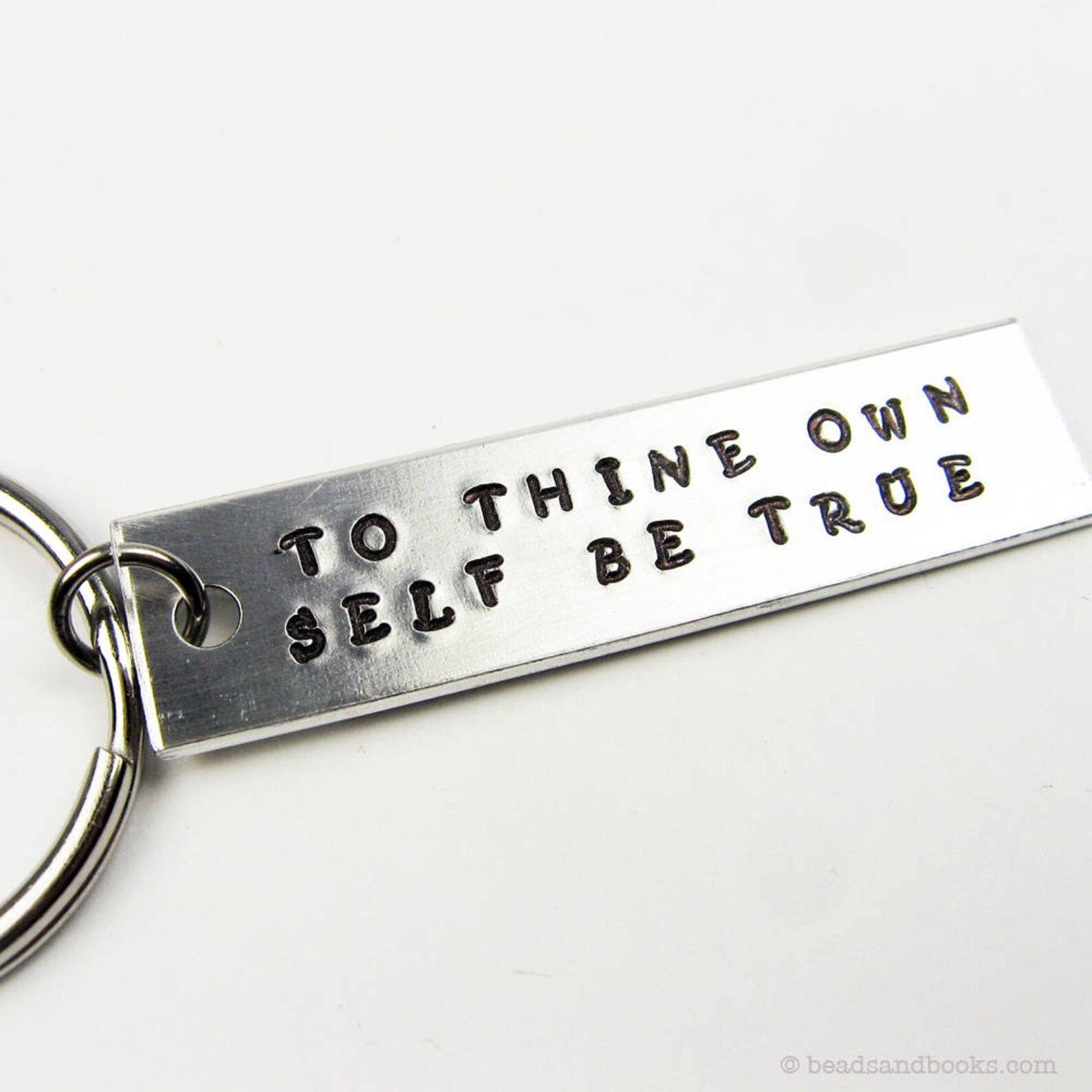 Shakespeare Quote Keychain to Thine Own Self Be True | Etsy