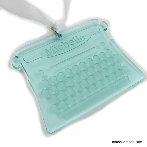 Typewriter Ornament Personalized With Name or Date Author | Etsy