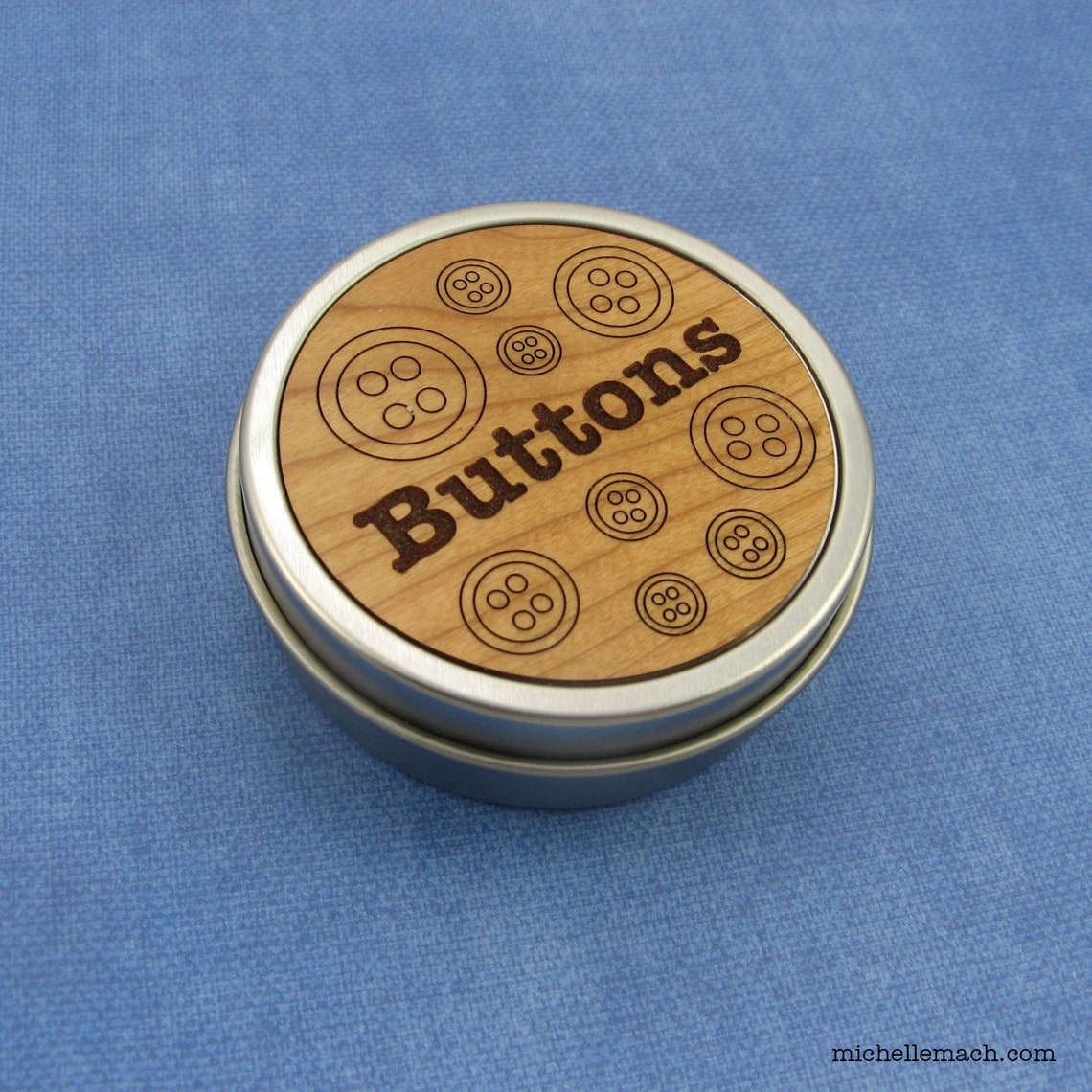 Button Tin Box With Lid Sewing Storage - Etsy