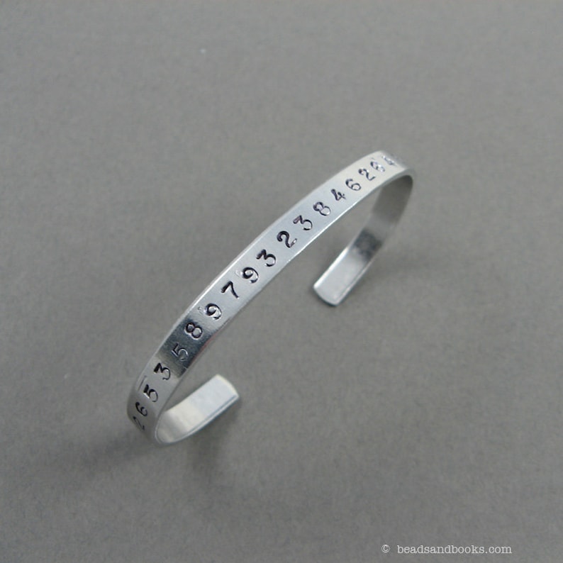 Pi Bracelet Cuff Science Jewelry Mathematics Geekery Math | Etsy