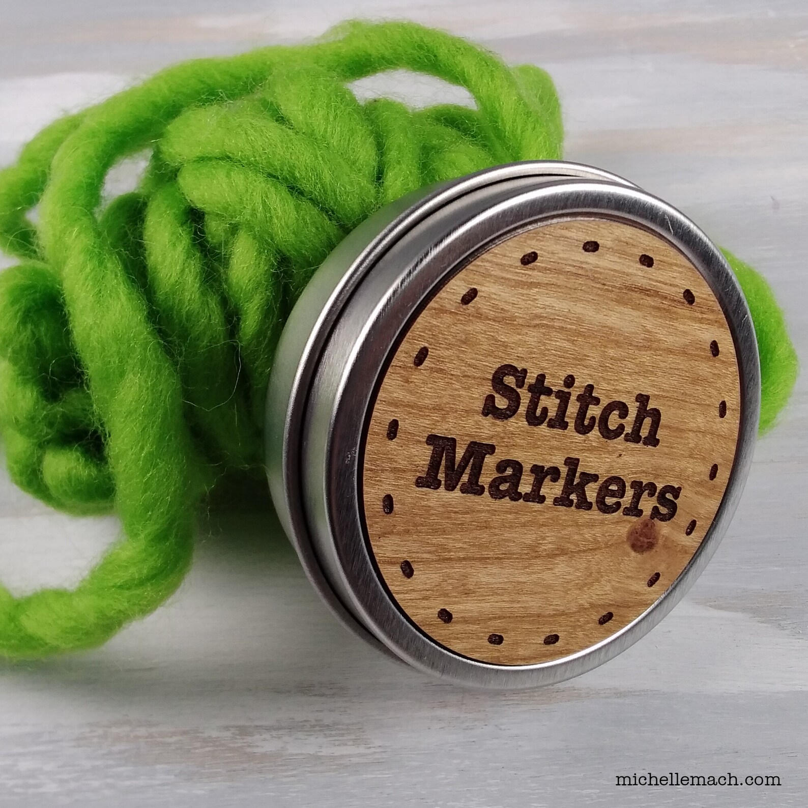 Stitch Marker Container for Knitter Tin and Wood Storage for - Etsy