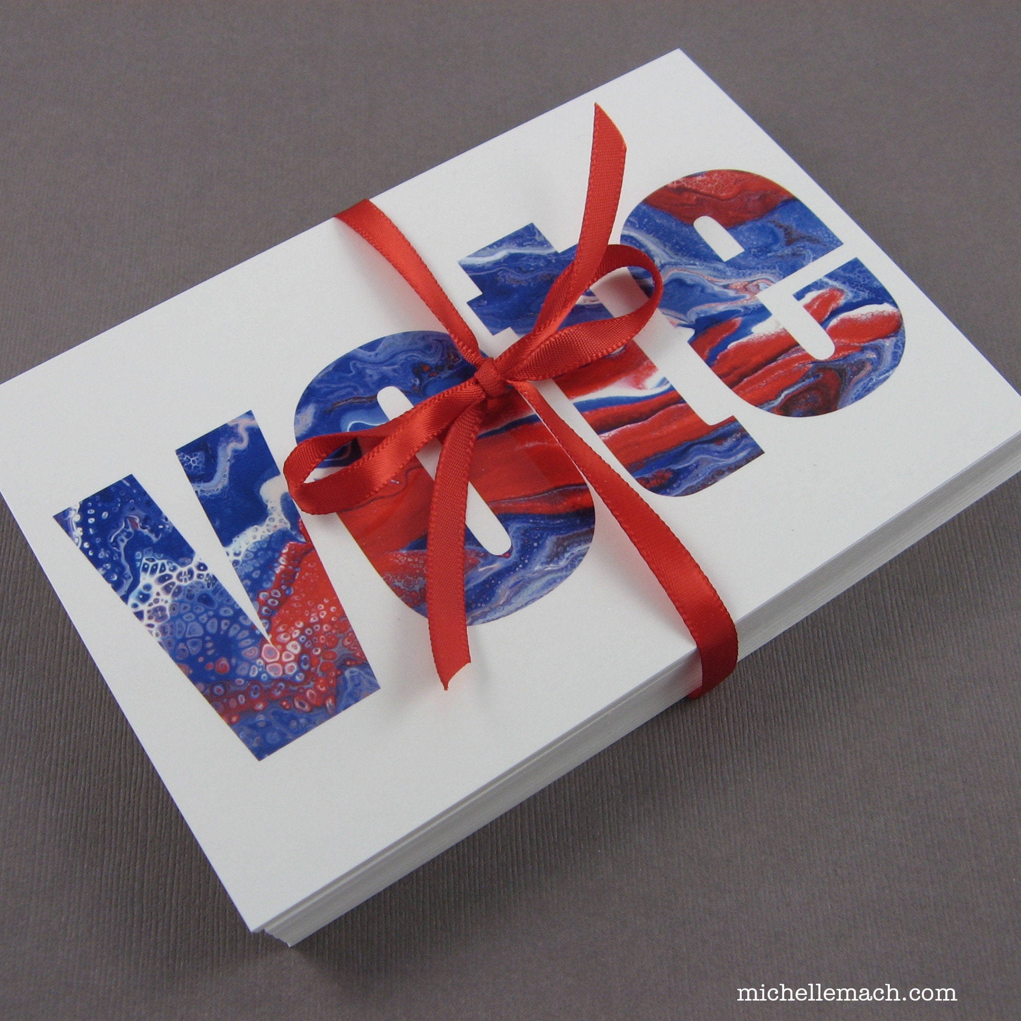 Vote Postcards in Red, White, and Blue for U.S. Election - Set of ...