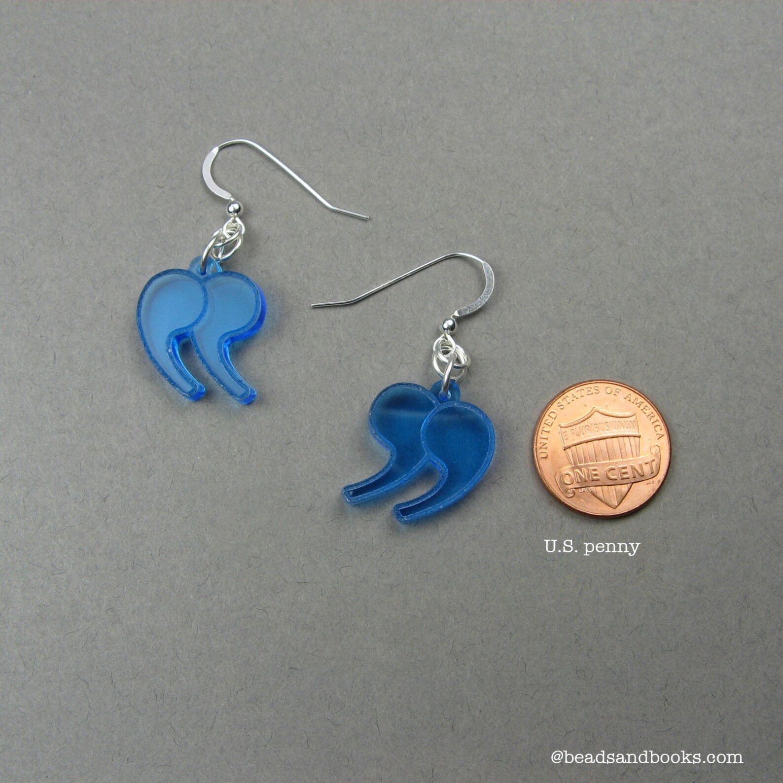 Quotation Mark Earrings Punctuation Jewelry for Author | Etsy