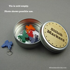 Stitch Marker Container for Knitter Tin and Wood Storage for - Etsy