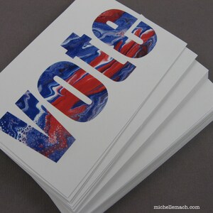 Vote Postcards in Red, White, and Blue for U.S. Election - Set of ...