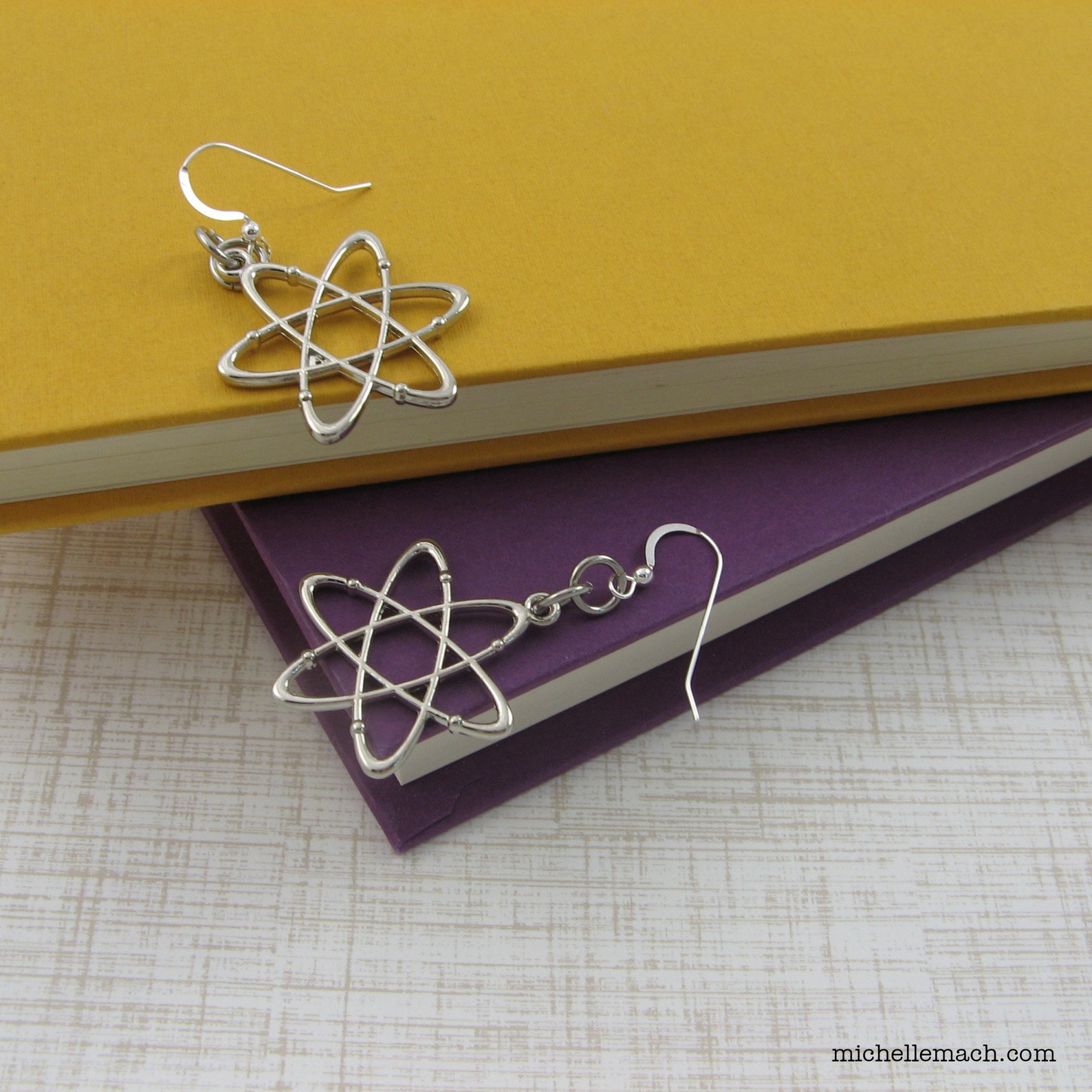 Atom Earrings Science Jewelry Atomic Geekery Gift | Etsy