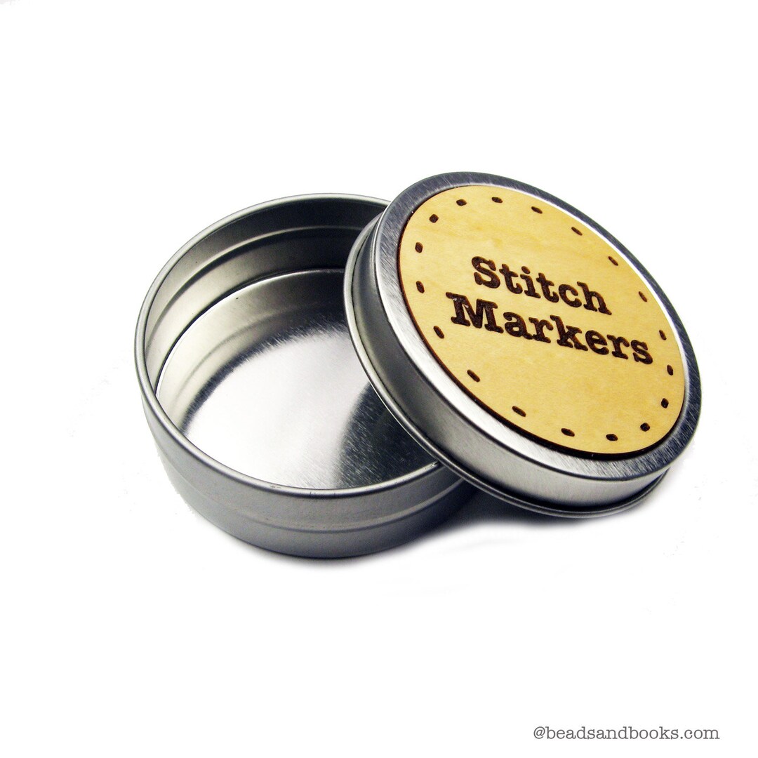 Stitch Marker Container for Knitter Tin and Wood Storage for - Etsy
