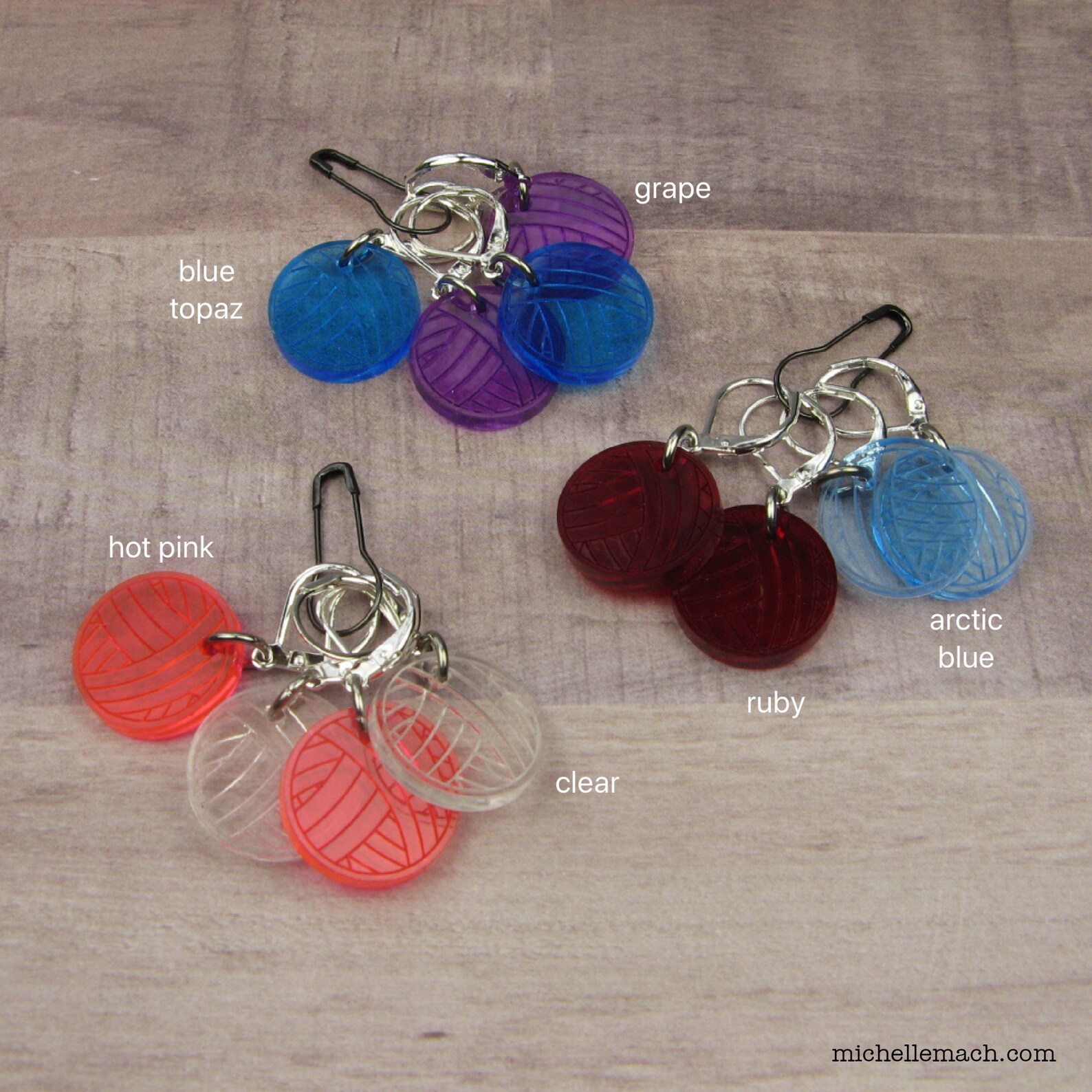 Yarn Ball Stitch Markers Set of 4 Gift for Knitter or | Etsy