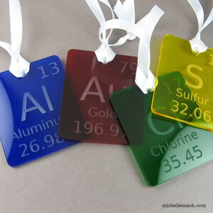 Science Ornament Choose Your Periodic Table Element Small Chemistry or ...