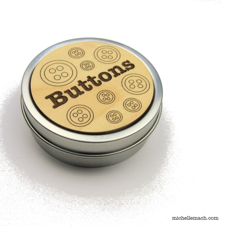 Button Tin Box With Lid Sewing Storage - Etsy