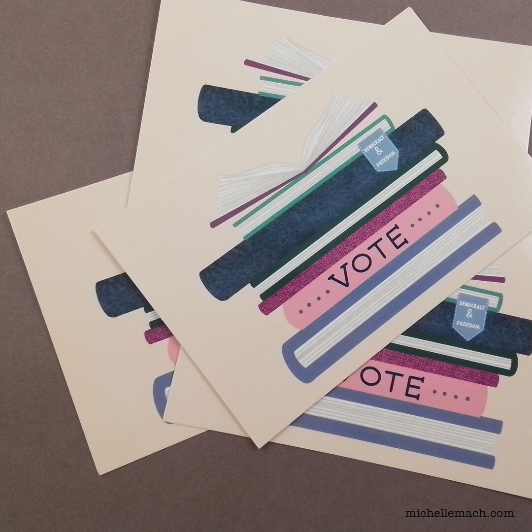 Vote Postcards for Readers, Book Lovers and Librarians - Etsy