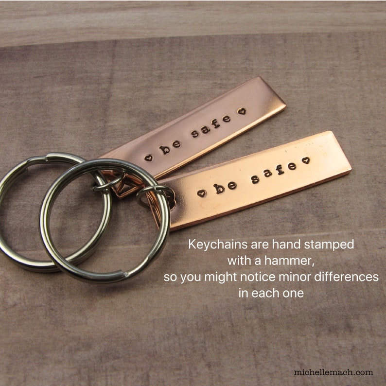 Be Safe Keychain New Driver Keychain Hand Stamped Gift for - Etsy