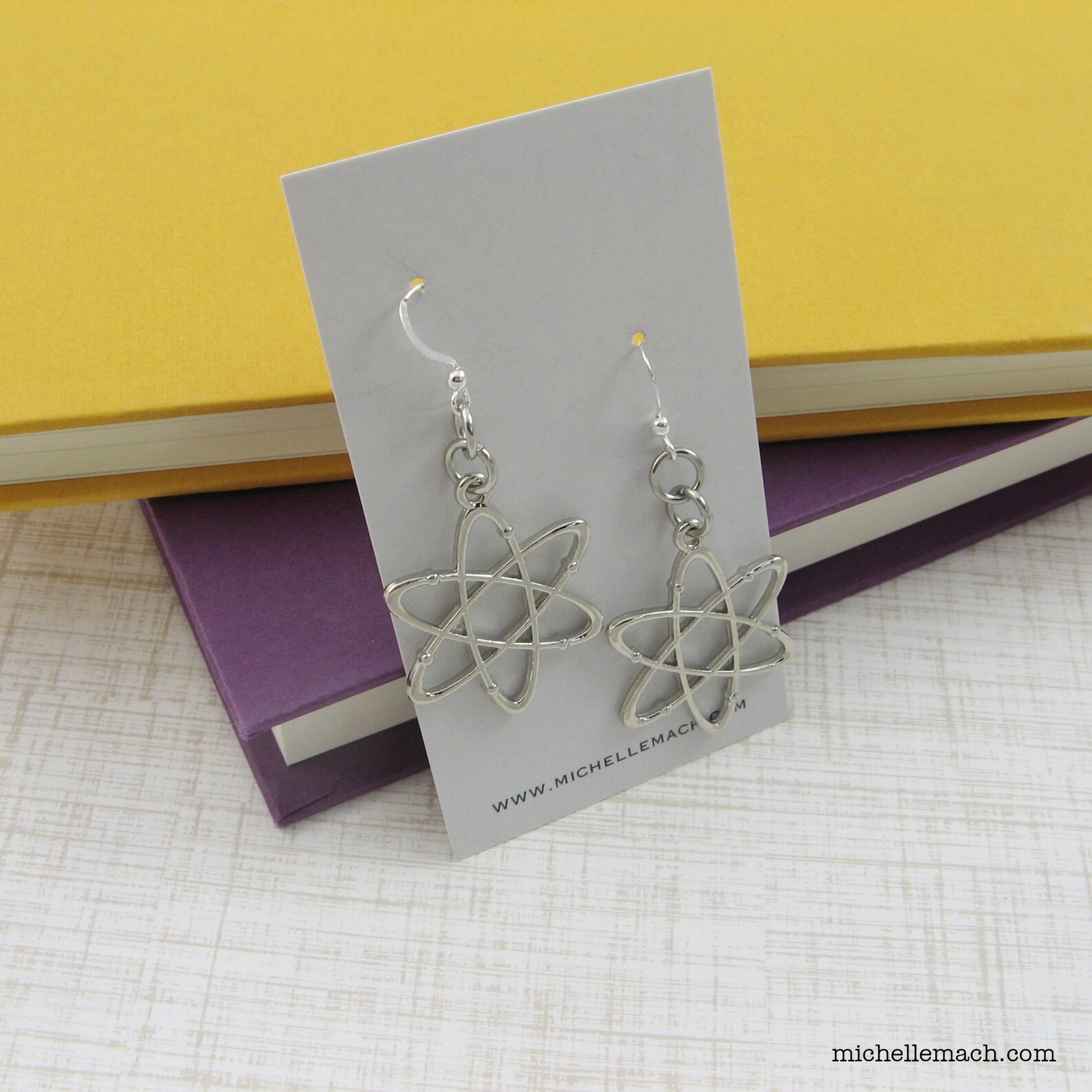 Atom Earrings Science Jewelry Atomic Geekery Gift | Etsy