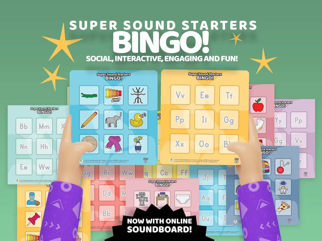 Beginning Sounds Bingo Game – Printable Phonics Alphabet A-Z - Etsy