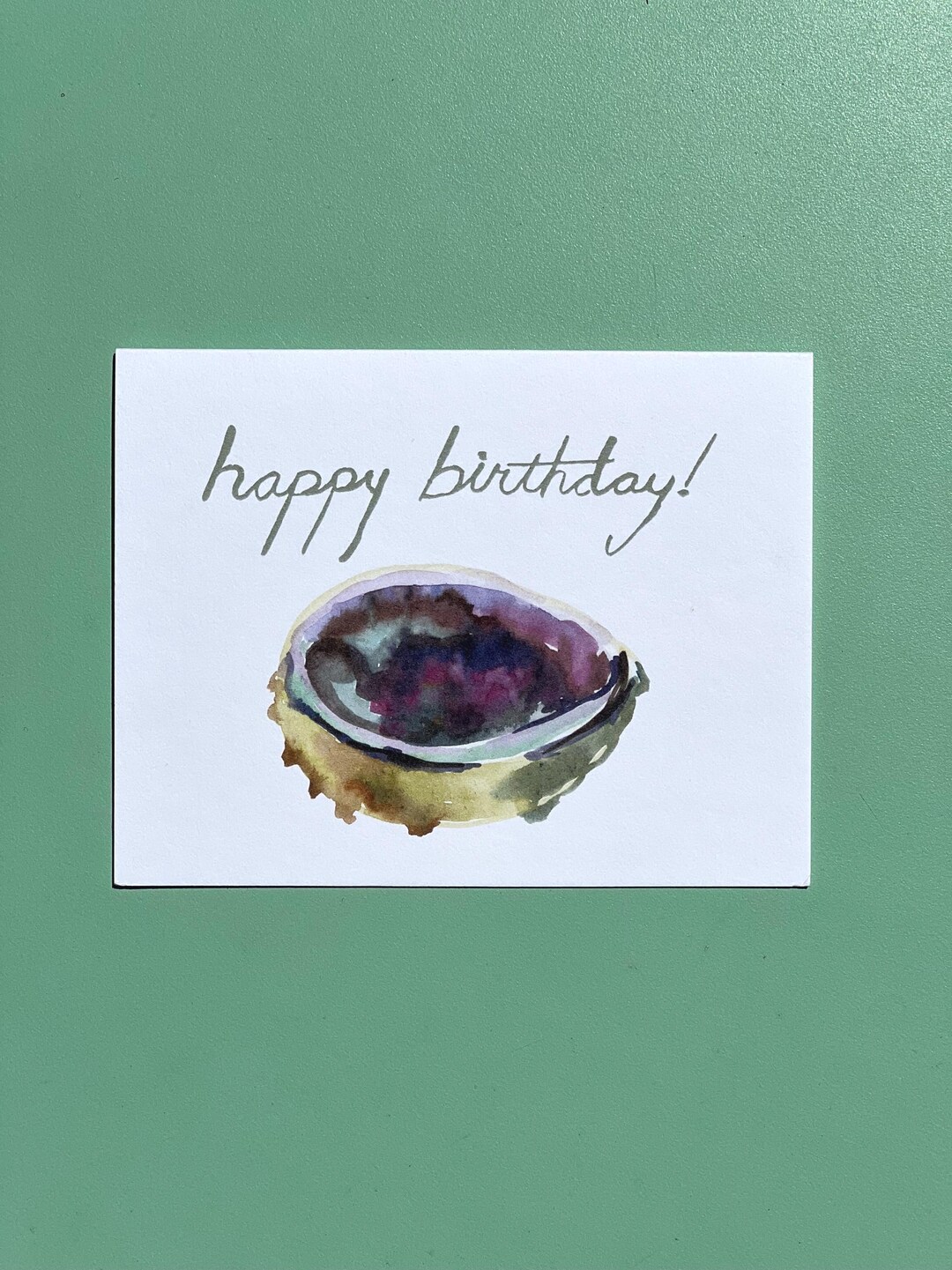 Happy Birthday Shell Card - Etsy