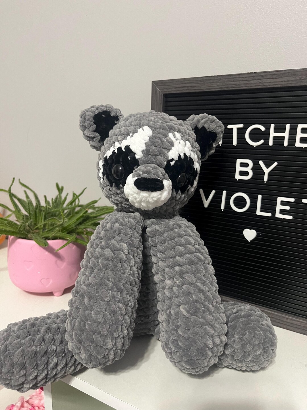 Crocheted Baby Raccoon Amigurumi: Trash Panda Plushie - Etsy