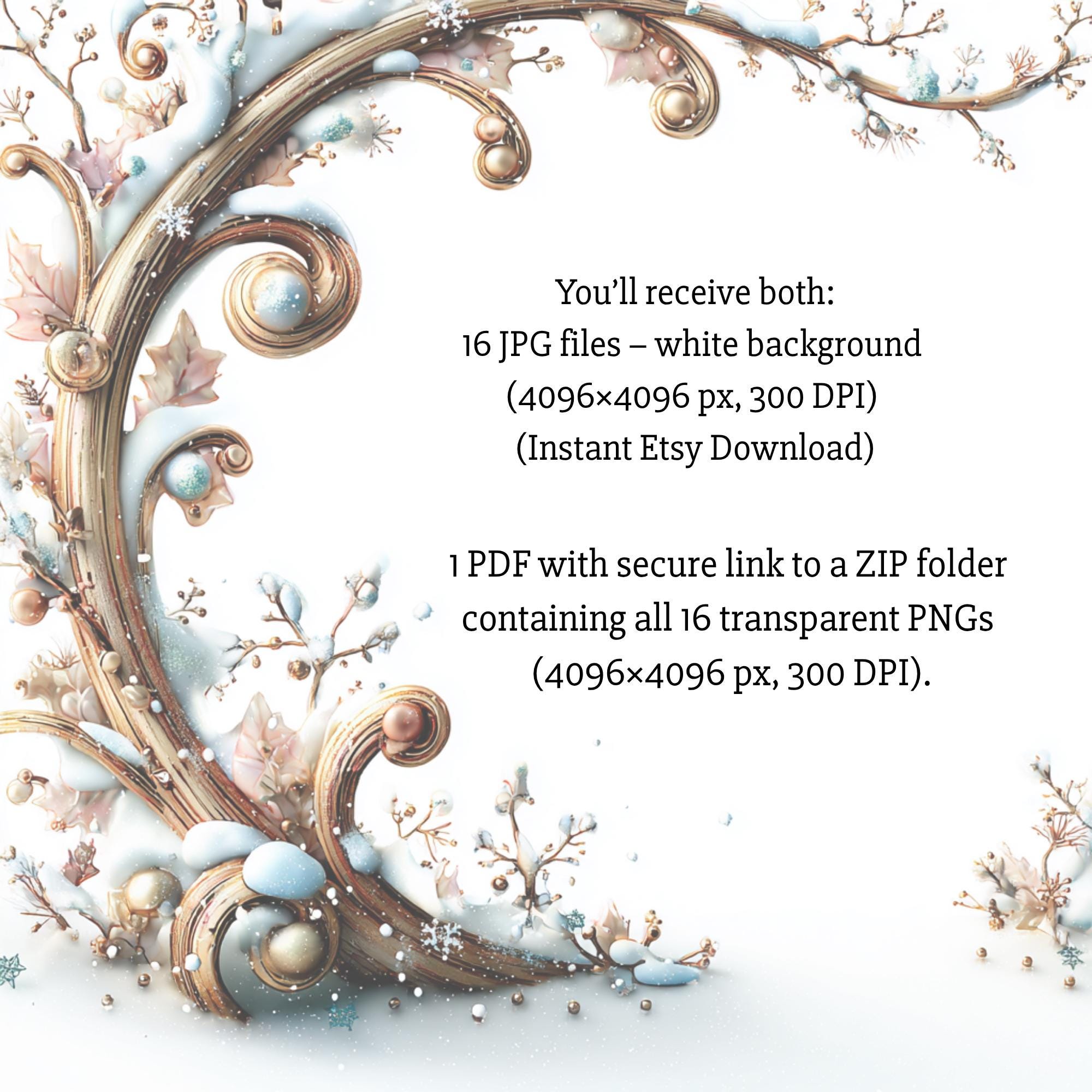 Christmas Baby Deer Clipart Set: Festive Winter Collection, 16 PNG ...