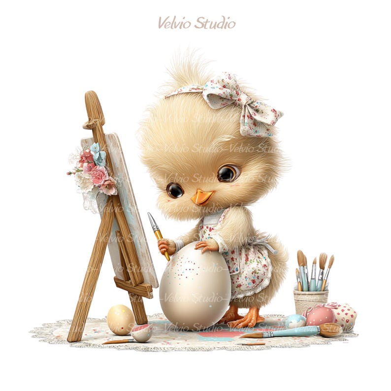 Easter Chick Clipart Set: 50 PNG & JPG Files Included (digital ...