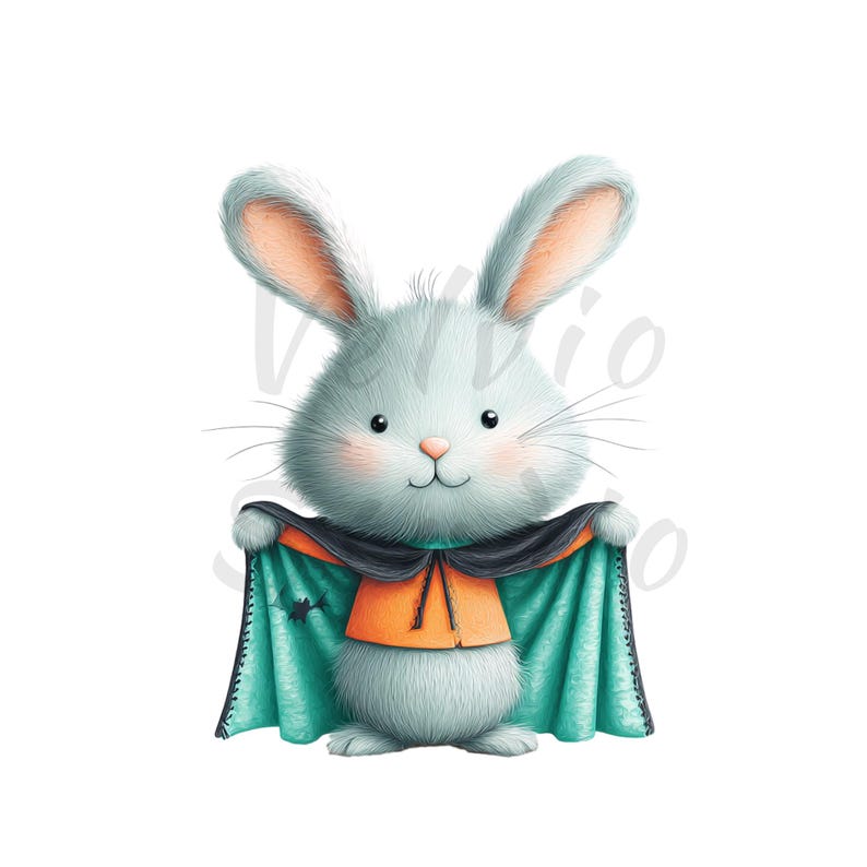 Spooky Halloween Bunny Clipart – Whimsical Autumn Rabbits, 13 PNG ...