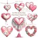 Pink Heart Clipart Bundle: Valentine Illustrations, 60 PNG & JPG Files ...