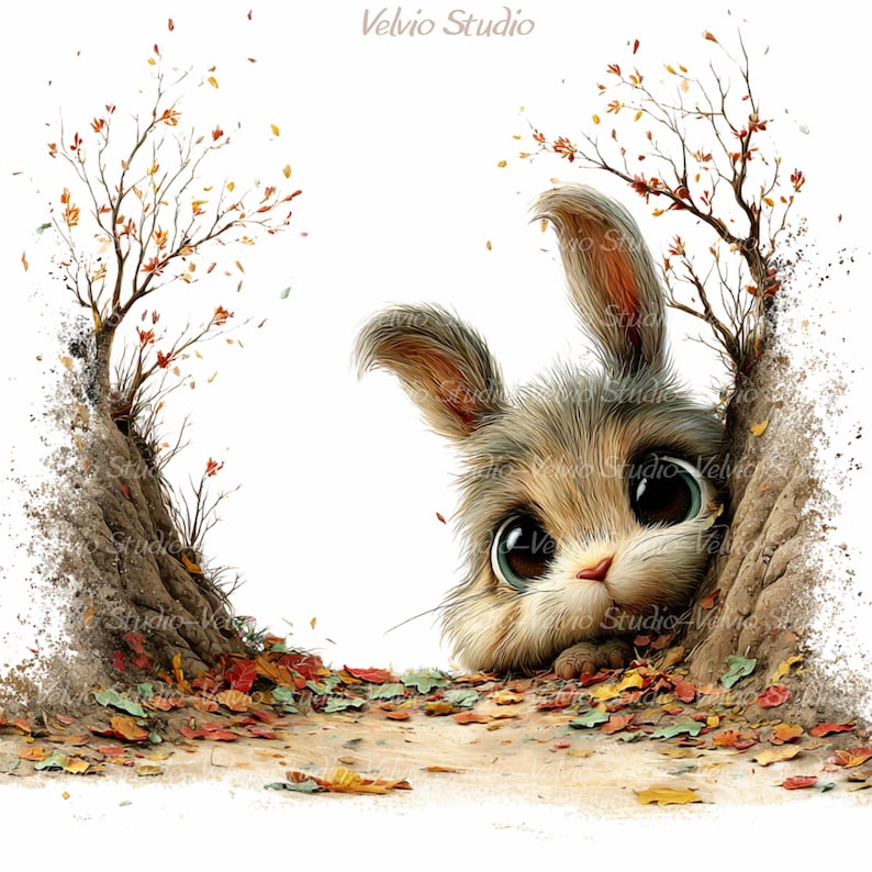 Conjunto de imagens clipart de animais da floresta no outono: 48 PNG e ...