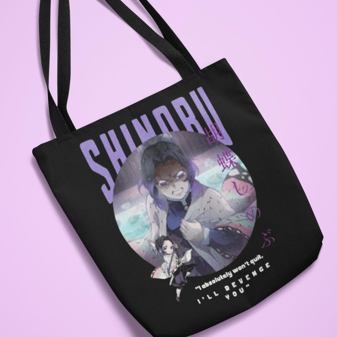 Kimetsu No Yaiba Demon Slayer Shinobu Tote Bag Mockup | Cool Designs ...