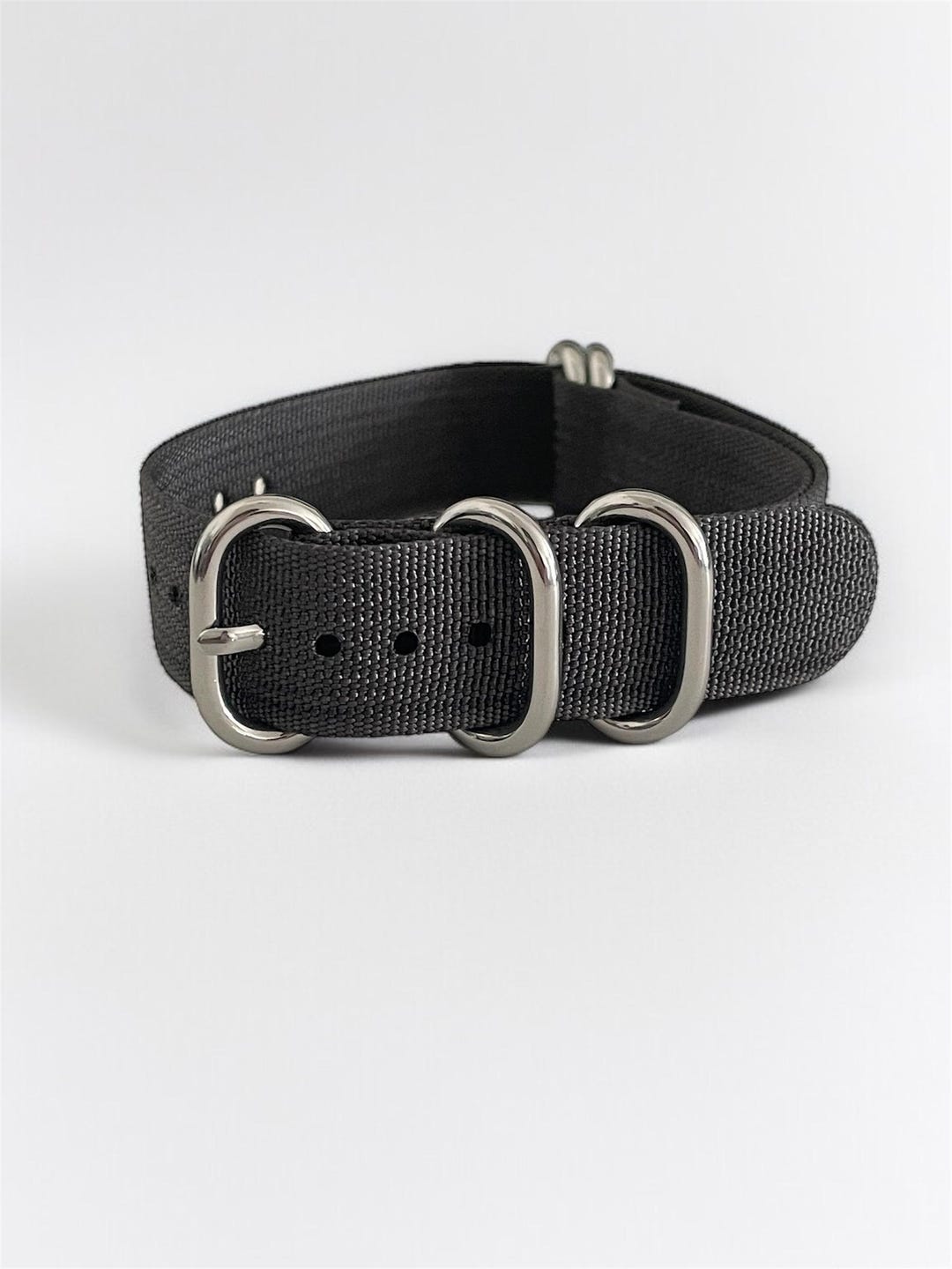 Gray NATO Nylon Watch Strap – One-piece Design, 18mm, Silver Buckle - Etsy