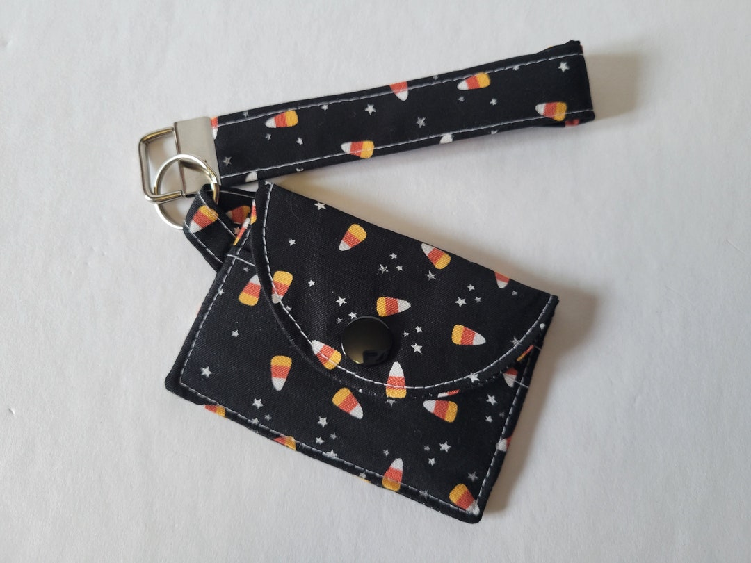 Halloween Candy Corn Mini Card Wallet Keychain - Etsy