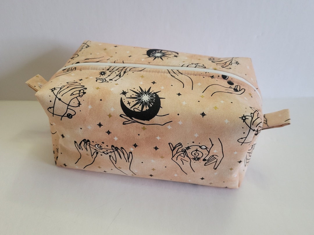 Pink Spellbound Moon Phases Boxy Makeup Cosmetic Bag Zipper - Etsy