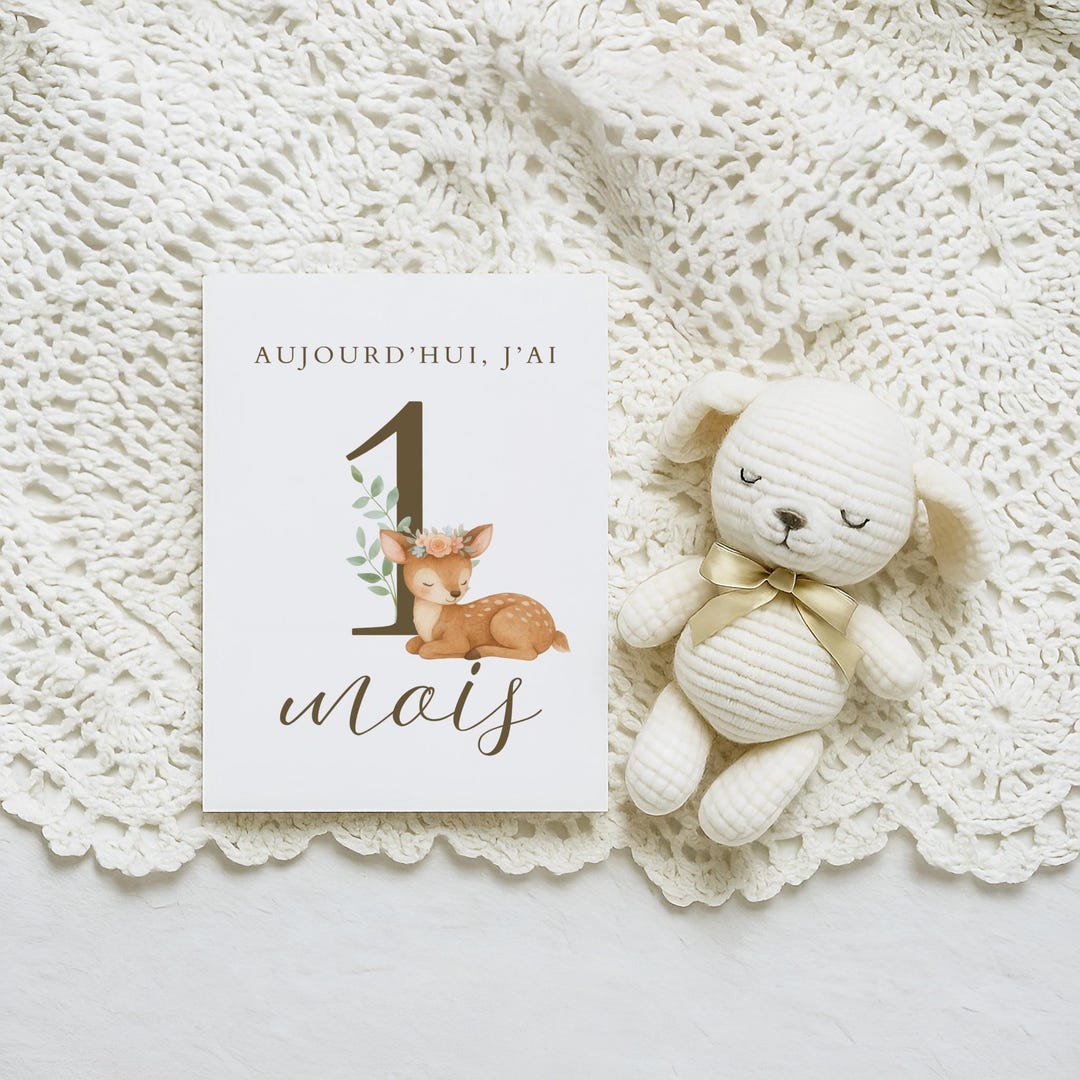 Printable Enchanted Forest Baby Milestone Cards – 12 Months + 1 ...