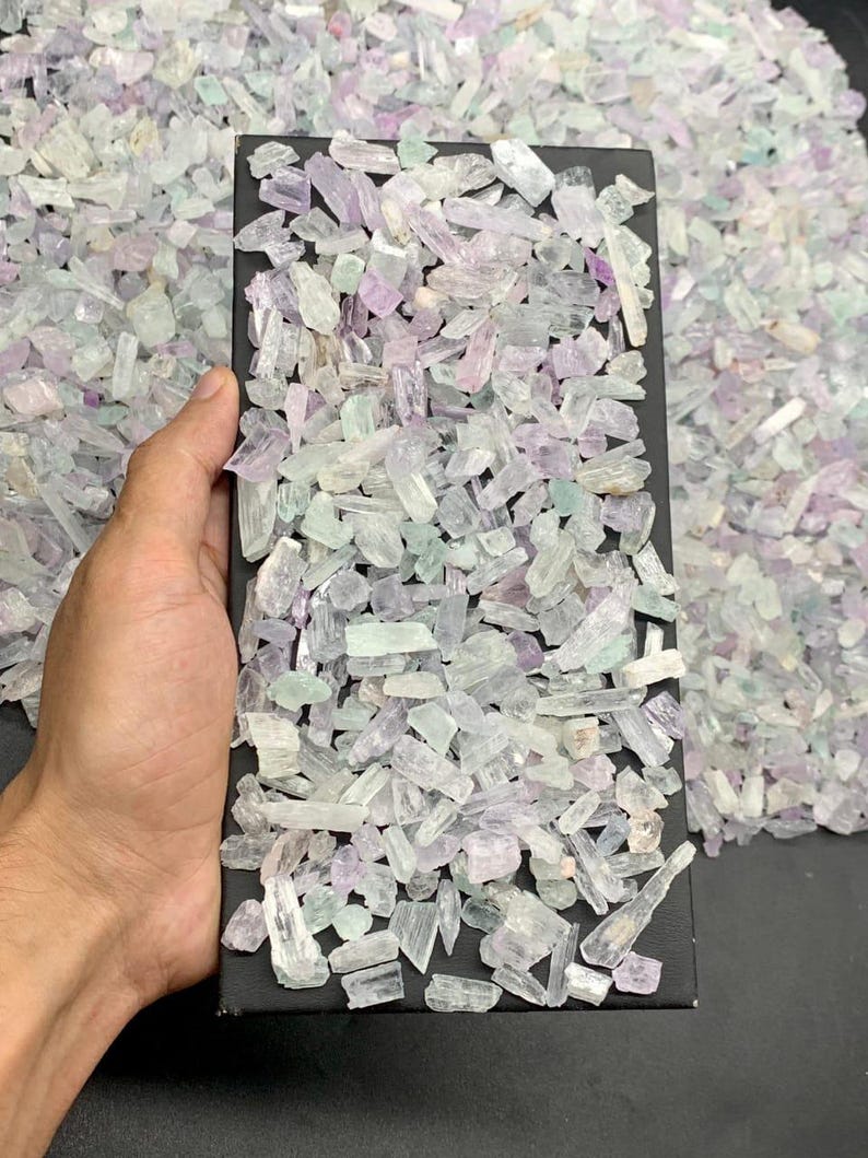 1.5kg Deep Pink Natural Transferant Kunzite Terminated Crystals From ...