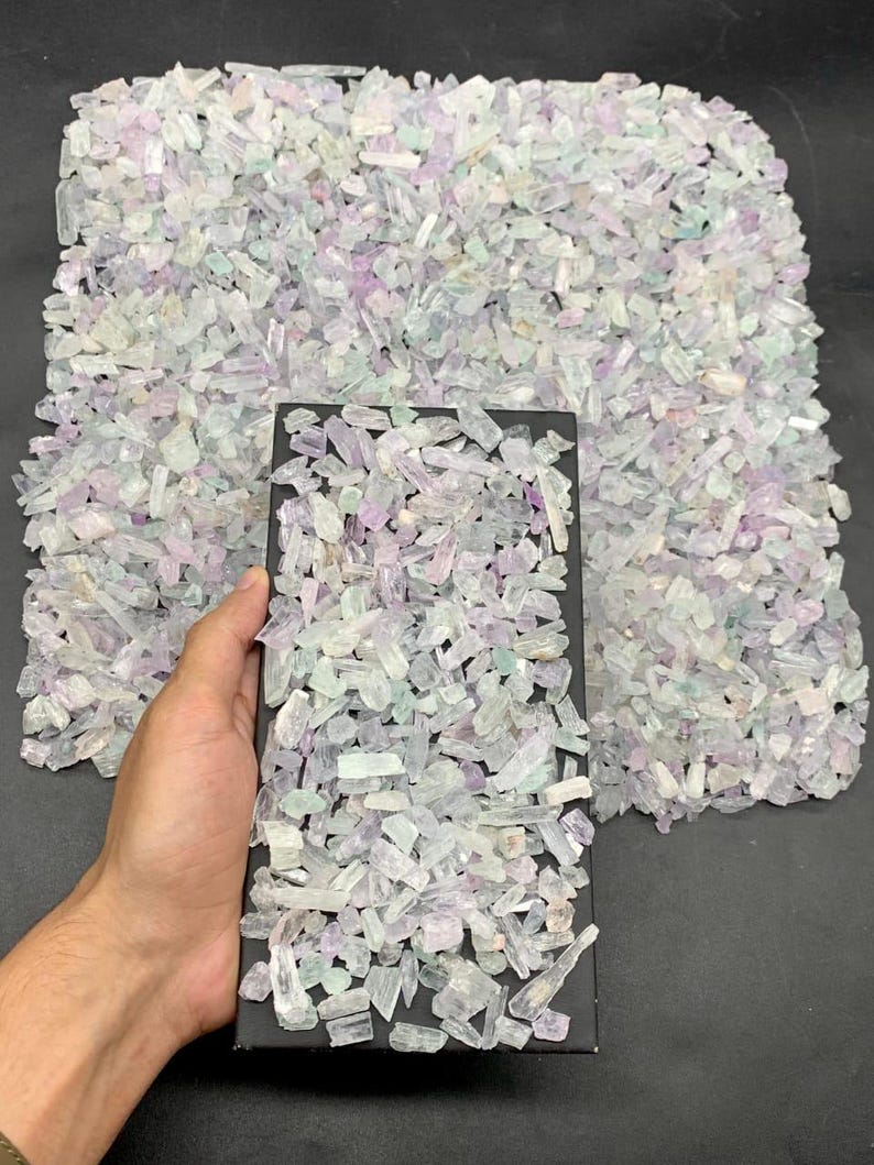 1.5kg Deep Pink Natural Transferant Kunzite Terminated Crystals From ...