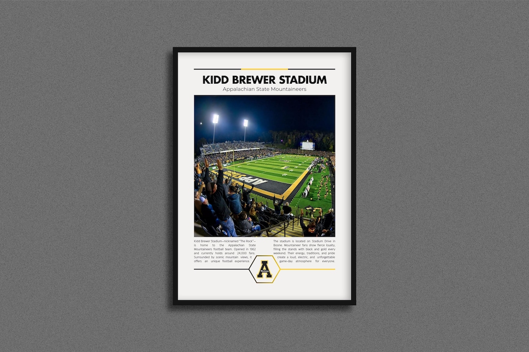 Kidd Brewer Stadium Print | Appalachian State Mountaineers Poster ...