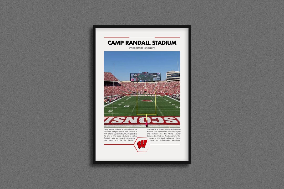 Camp Randall Stadium Print | Wisconsin Badgers Poster | Camp Randall ...