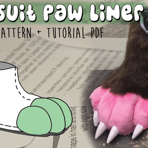 Fursuit Handpaws Pattern Tutorial DIGITAL DOWNLOAD PDF - Etsy