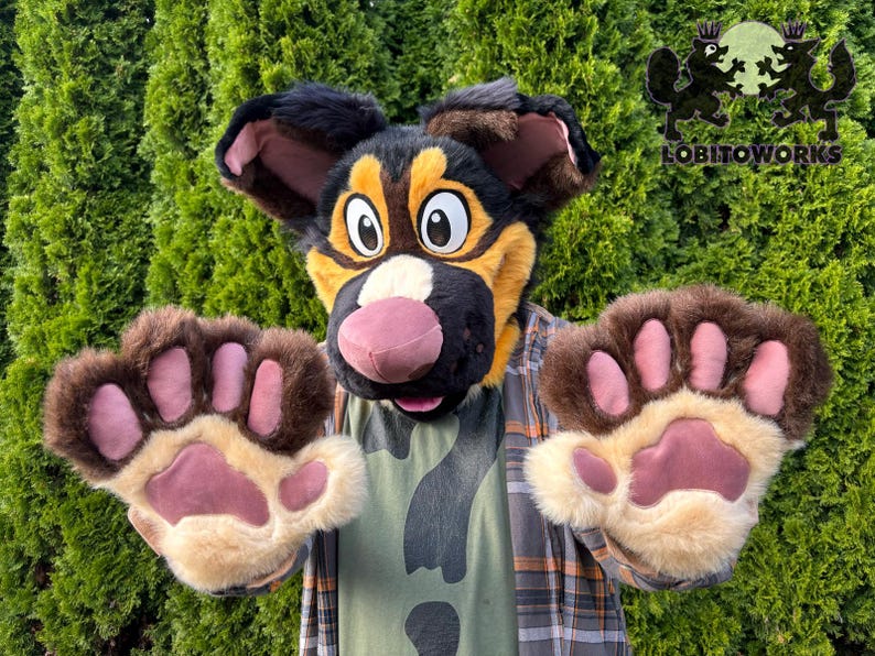 Cashew the German Shepherd Mix Light Partial Fursuit - Head, Hands ...