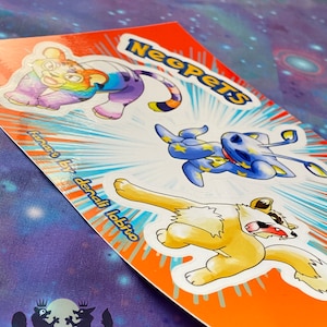 Sugimori Style Neo Pets Sticker Sheet - Etsy