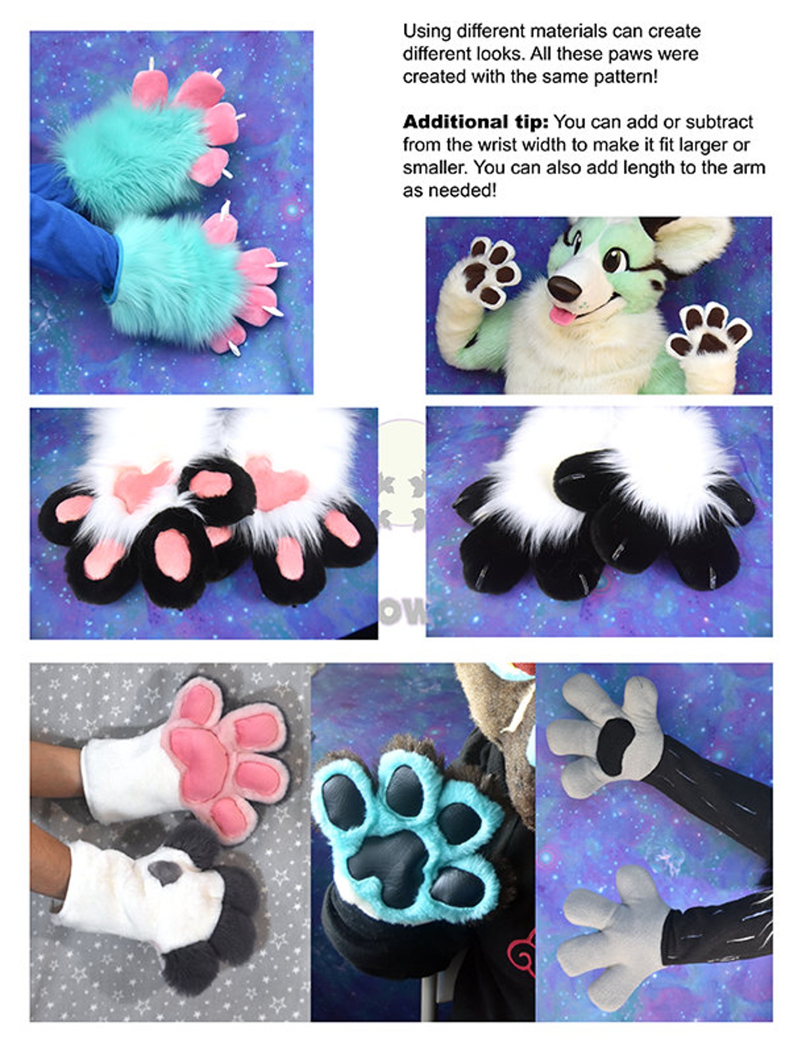 Fursuit Handpaws Pattern Tutorial DIGITAL DOWNLOAD PDF - Etsy