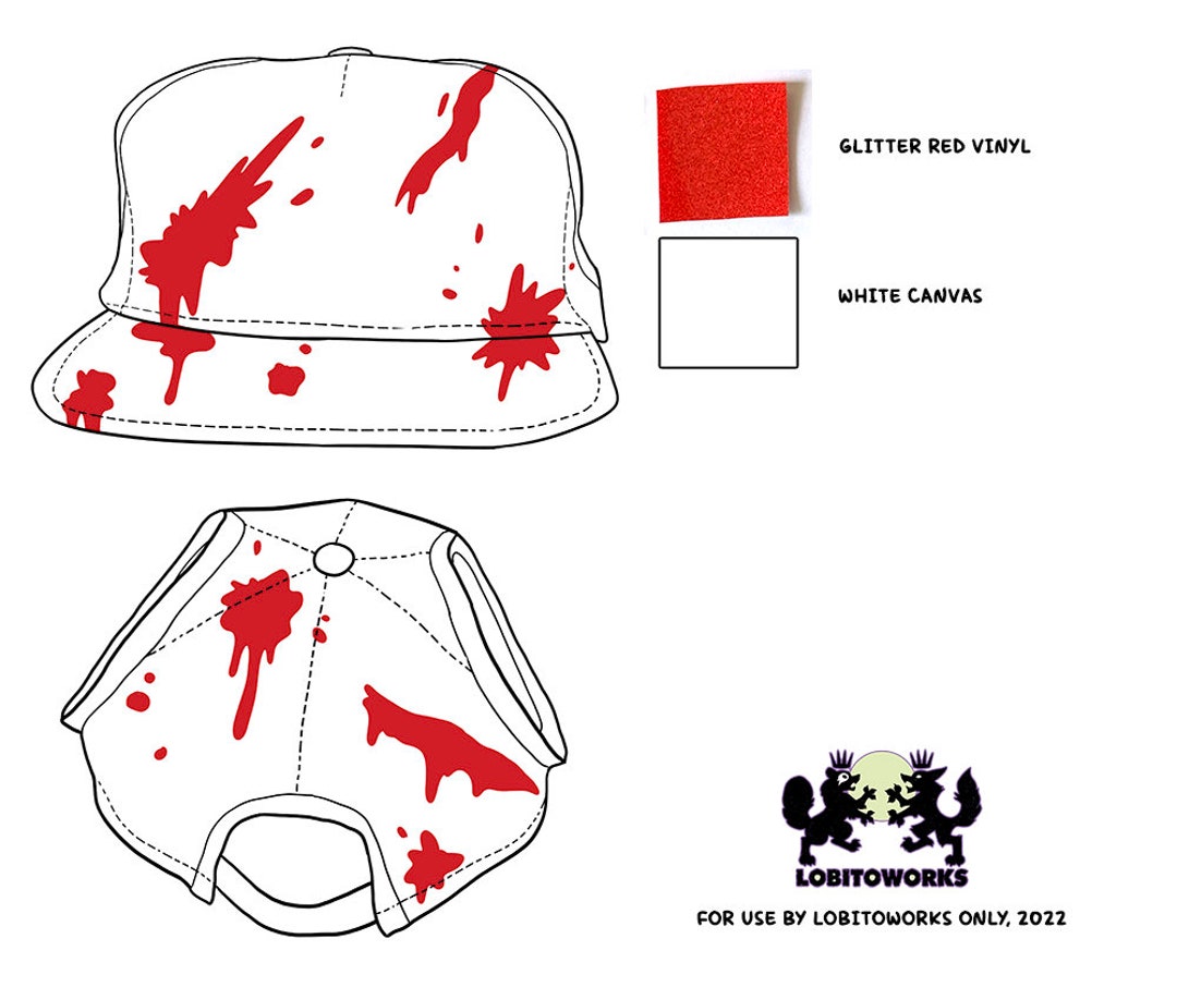 Fursuit Snapback Hat Made to Order Bloody Slasher Design - Etsy