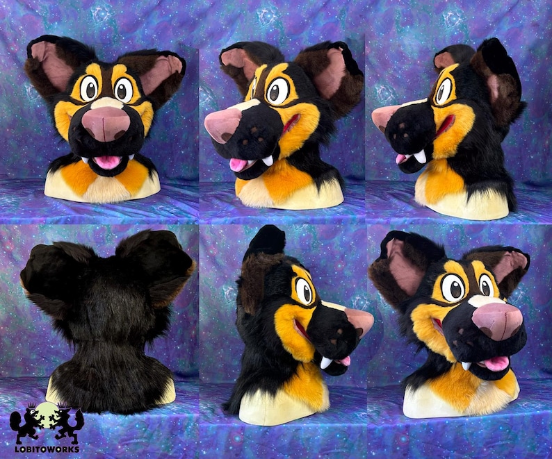 Cashew the German Shepherd Mix Light Partial Fursuit - Head, Hands ...