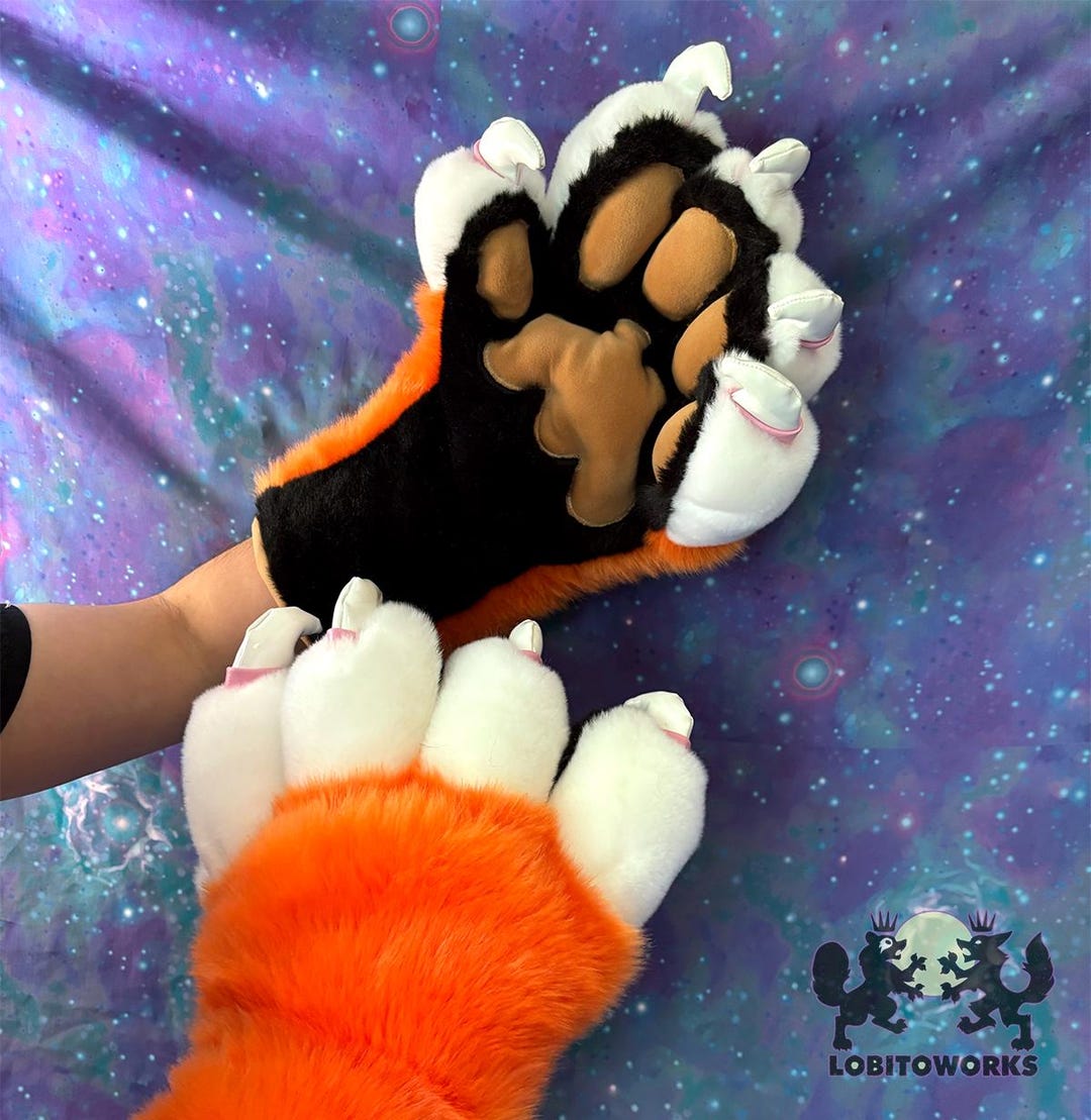 Padded Tiger Fursuit Hand Paws With Claws - Etsy