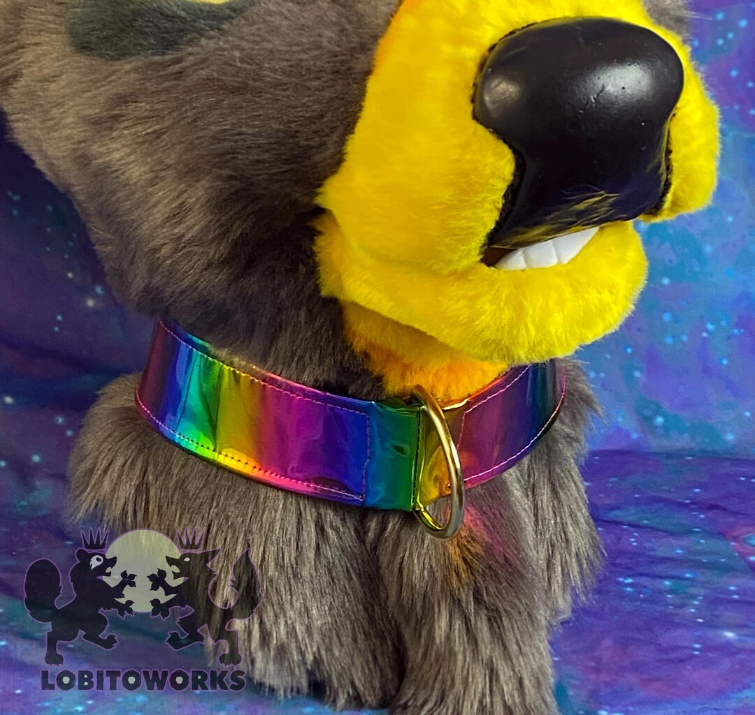Fursuit Collar - Metallic Rainbow - Etsy